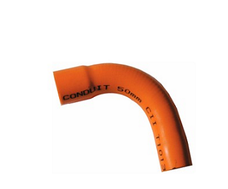 CURVA CONDUIT 20MM 90° NARANJA - TIGRE | Electropar S.A.